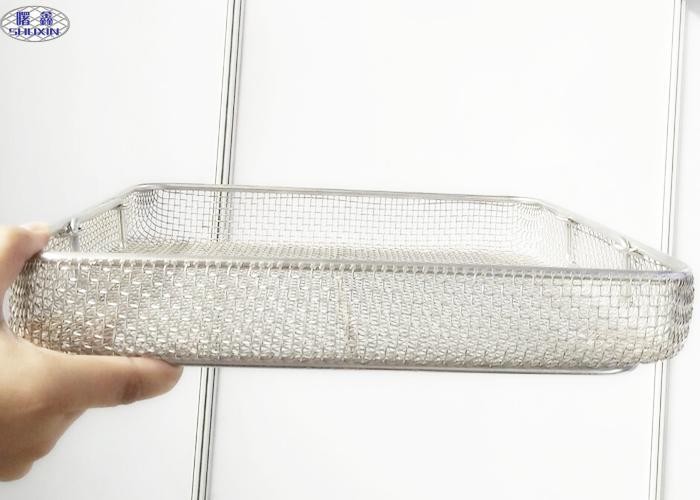Sterilisasi Keranjang Stainless Steel Mesh Keranjang Autoclave Medis